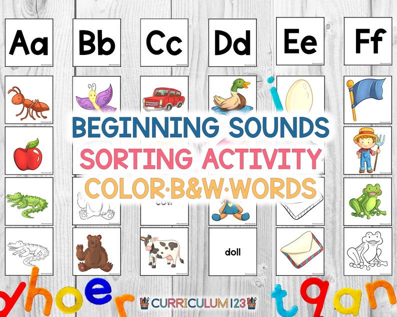 Beginning Sound Picture Matching: Alphabet Sorting Cards (printable) - Etsy