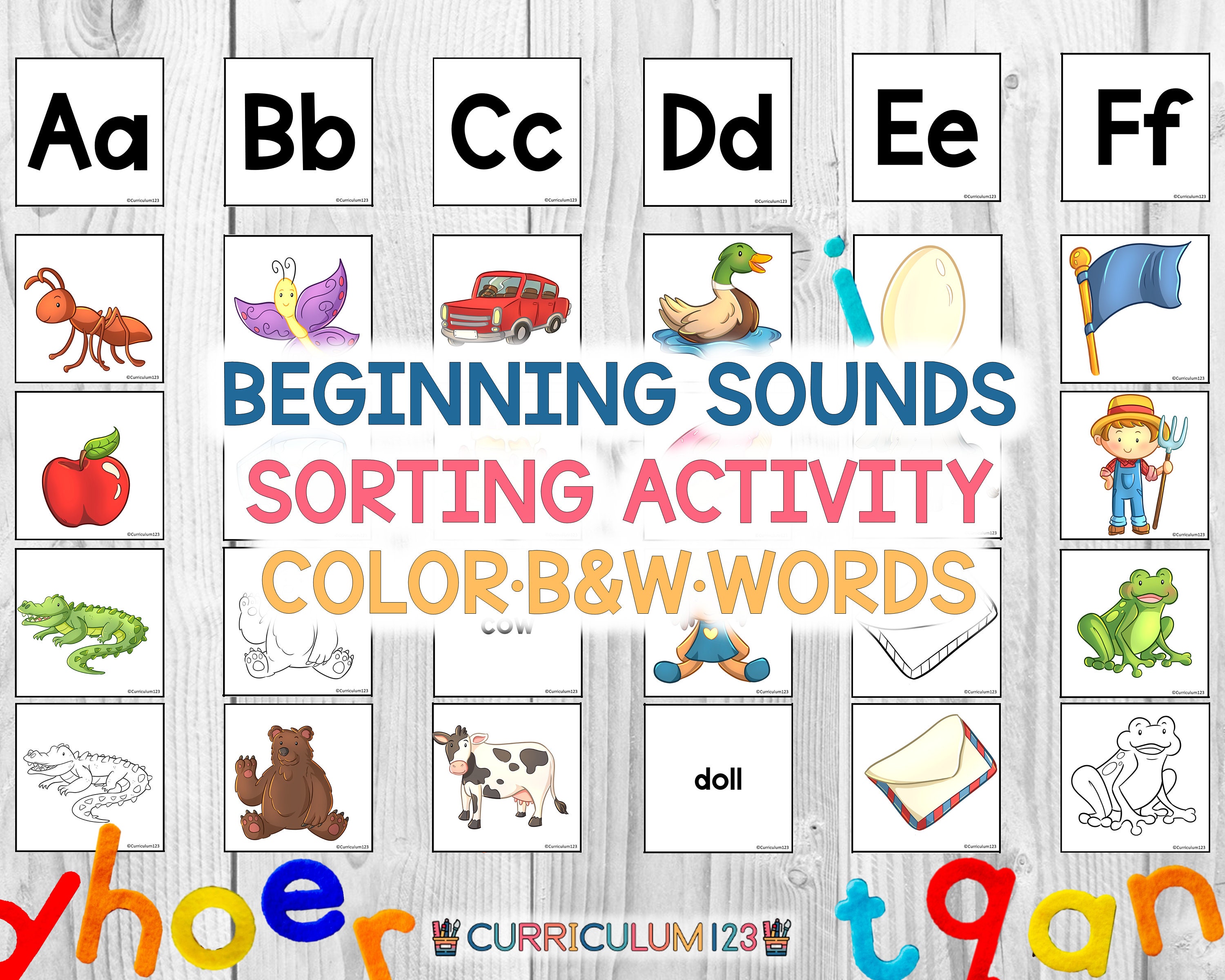 Beginning Sound Picture Matching, Initial Sound Sorting Activity ...