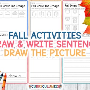 Fall Directed Drawing Printable Draw the Picture Fall Activities for ...