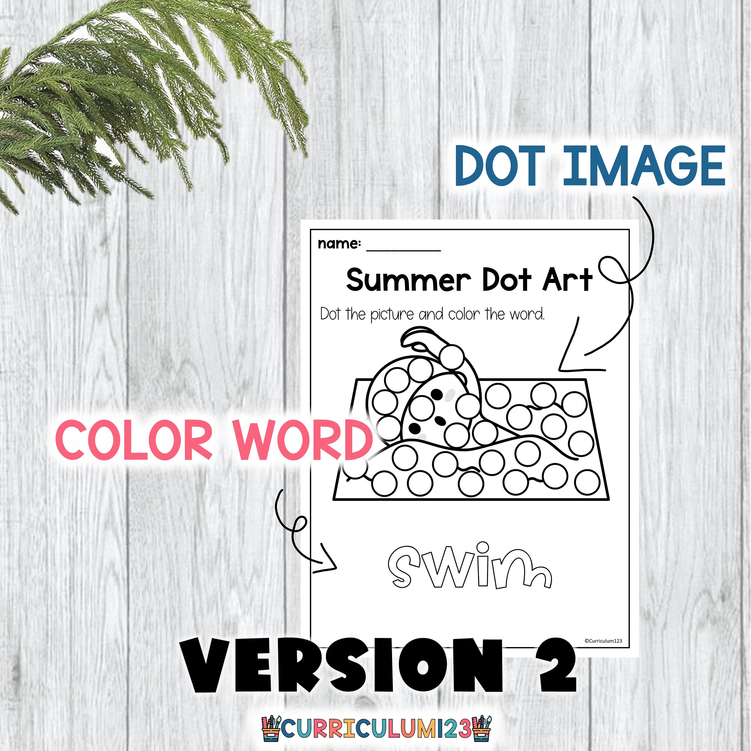 Summer Dot Markers Alphabet Fine Motor Skills Preschool - Etsy