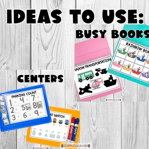 Busy Book Transportation Theme Preschool Activities, Prek Curriculum ...
