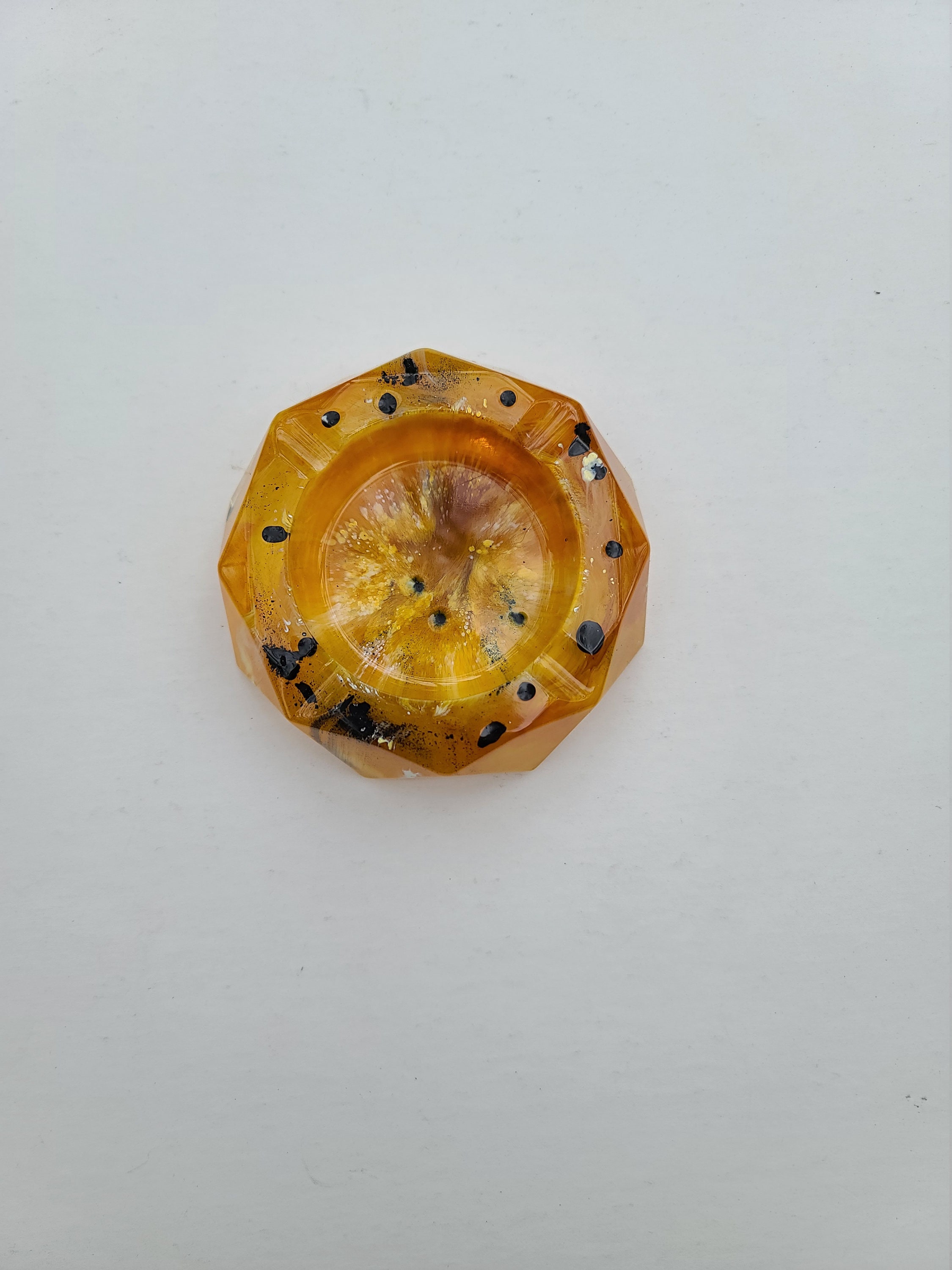 Yellow Ladybug Baby Octagon Abstract Ashtray Resin Polka - Etsy UK
