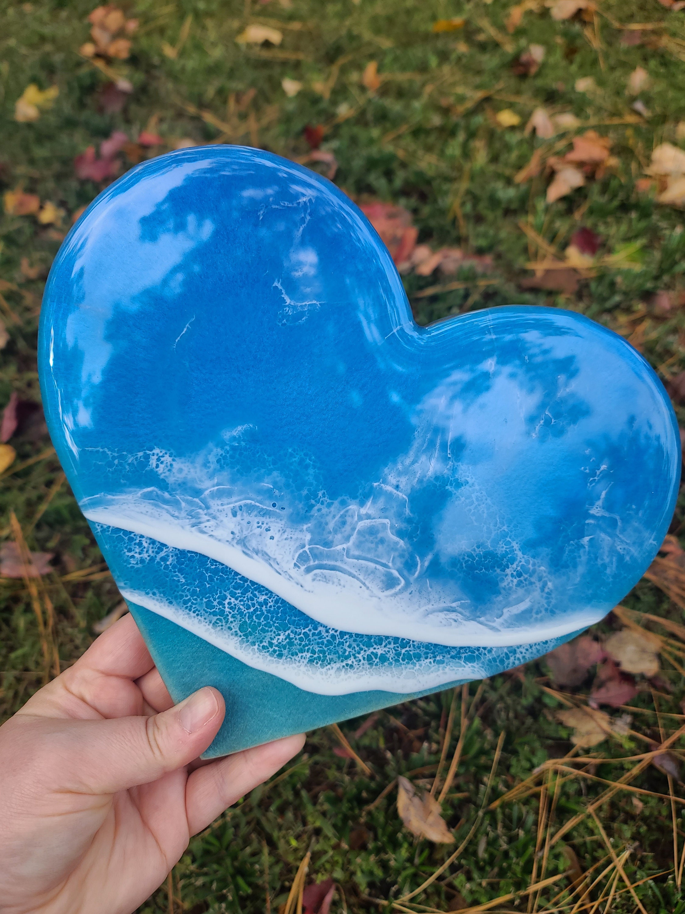 Heart Shaped Ocean Wave Wall Art Decoration Decor Resin - Etsy