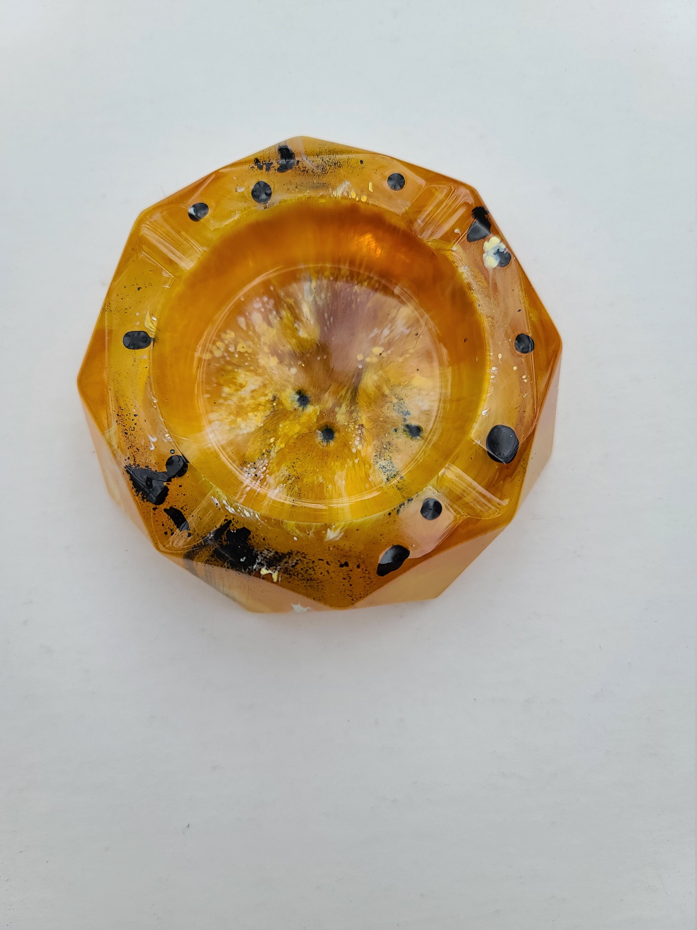Yellow Ladybug Baby Octagon Abstract Ashtray Resin Polka - Etsy UK