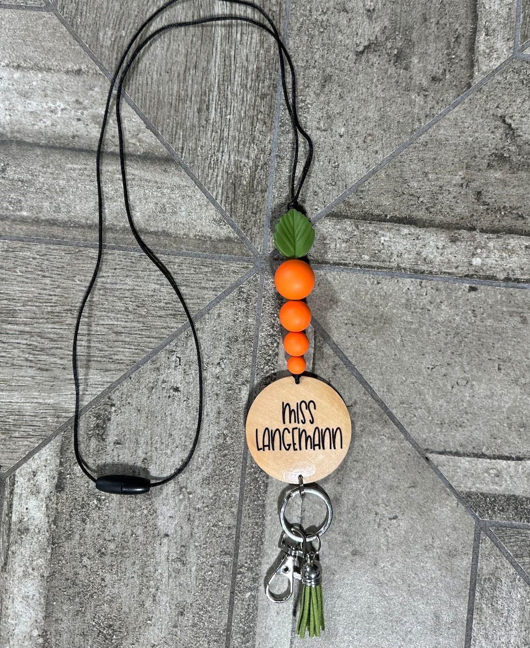 Breakaway Easter Carrot Lanyard, ID Badge Holder, Lanyard for Keys ...