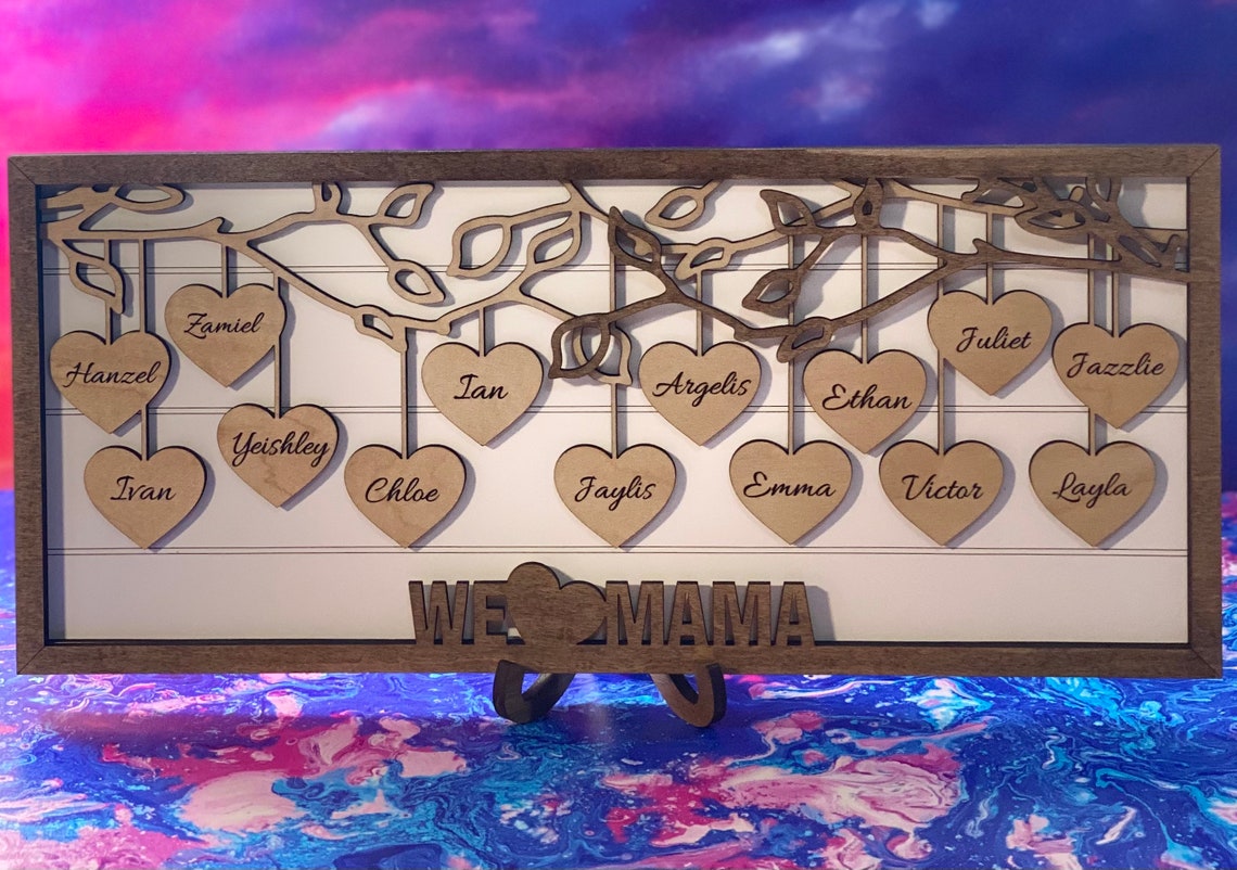 Personalized Wood Engraved Plaque for Mom Gifts for Grandma | Etsy