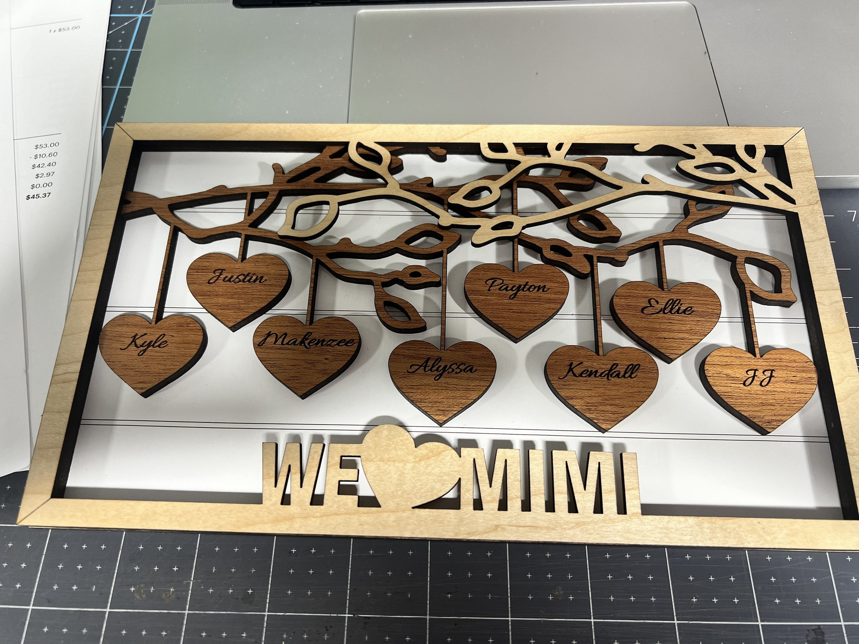 Personalized Wood Engraved Plaque for Mom Gifts for Grandma | Etsy