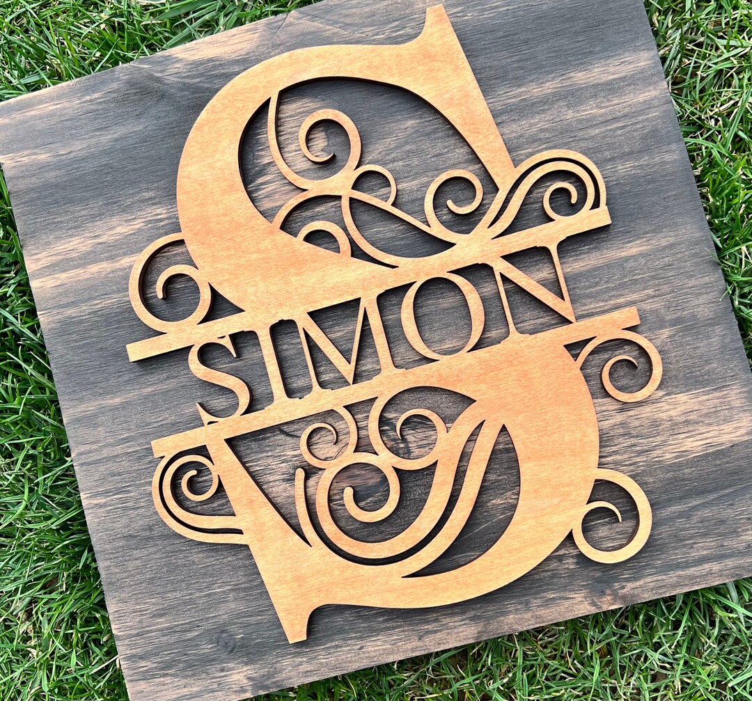 Personalized Wood Monogram Wall Sign, Mother’s Day Gifts, Custom Last ...