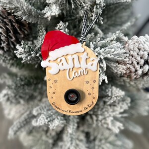Personalized Santa Cam Christmas Tree Ornament, Gifts for Kids, North ...
