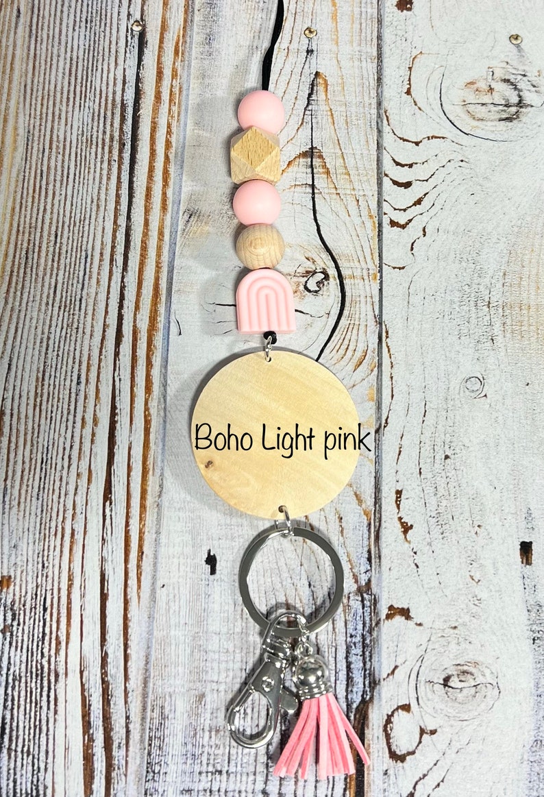 Boho Rainbow Beaded Teacher Lanyard ID Badge Holder Lanyard - Etsy