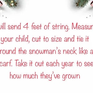 Personalized Snowman Height Ornament Keepsake, 2025 Babies First ...