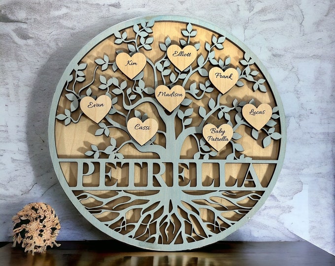 Personalized Carved Tree Art Print, Gift for Couple, Boyfriend Gift ...