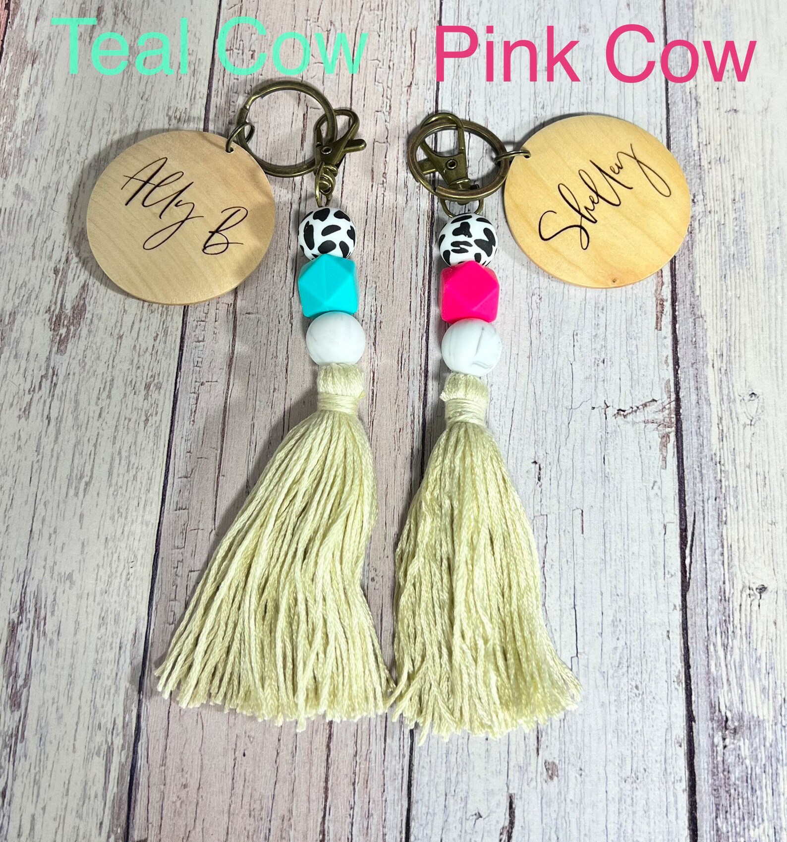 Personalized Boho Keychain Soft Bead Keychain Gifts for Her - Etsy