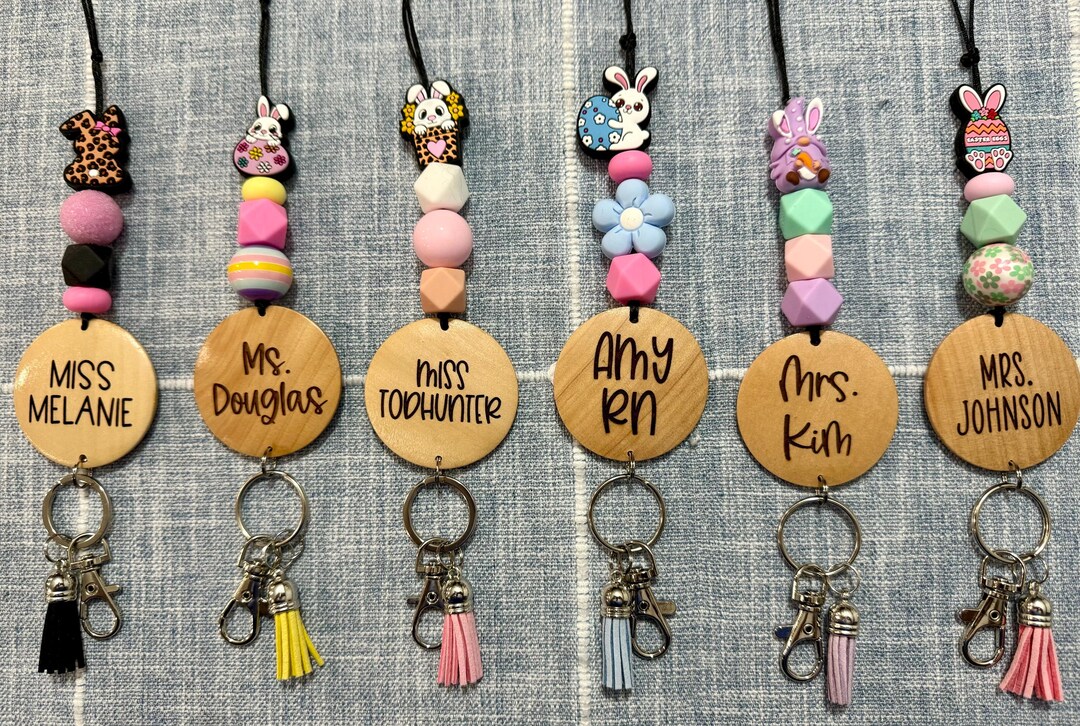 Breakaway Easter Lanyard, Spring Flower Lanyard, ID for Keys, Gifts for ...