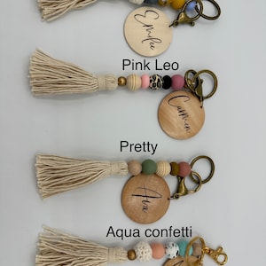 Personalized Boho Keychain, Soft Bead Keychain, Gifts for Her, New ...