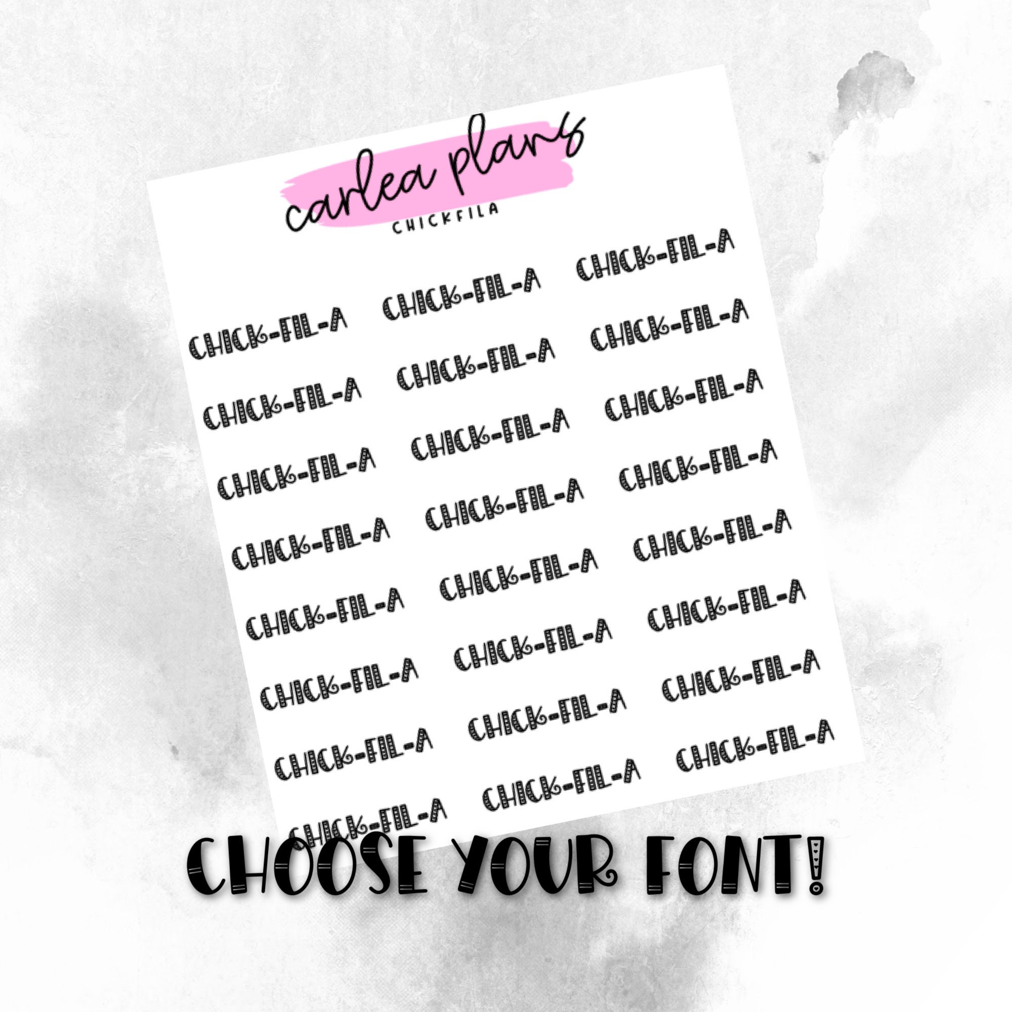 Paper & Party Supplies Fast Food Scripts Chick-fil-a Scripts Choose ...