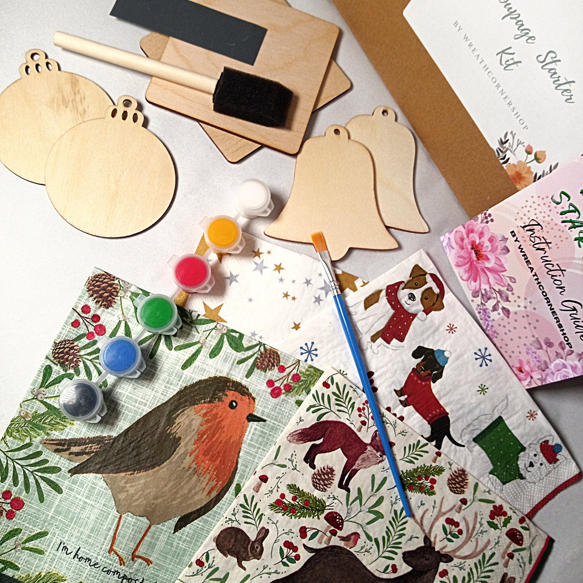 Christmas Present Decoupage Starter Kit for Beginners Christmas Winter ...