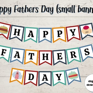 Happy Fathers Day Banner, Decoration, Sign, Bunting. 1st Fathers Day ...