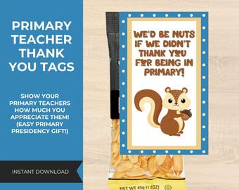 Primary Substitute Thank You, LDS Primary Teacher Gift, Primary ...