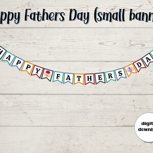 Happy Fathers Day Banner, Decoration, Sign, Bunting. 1st Fathers Day ...