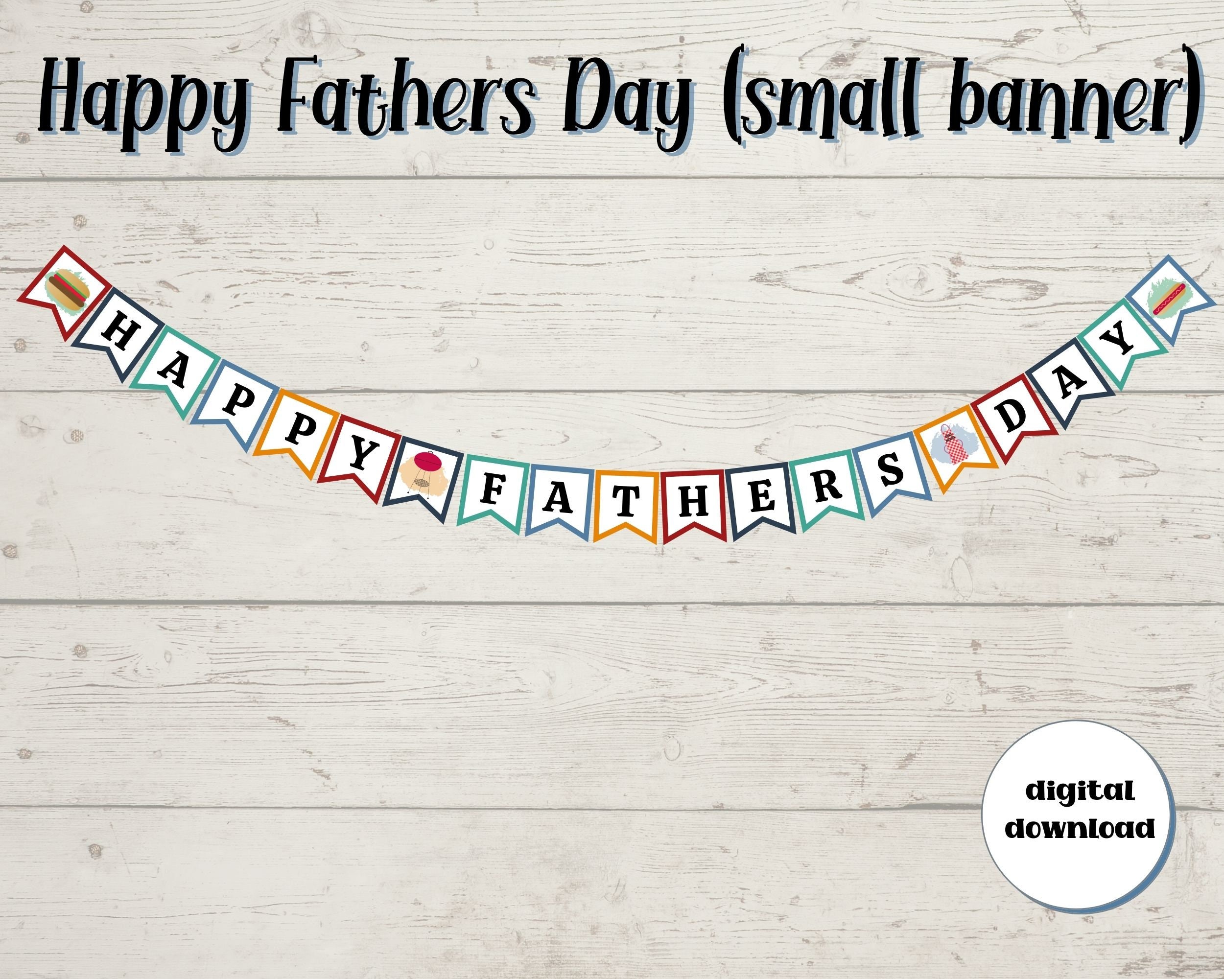 Happy Fathers Day Banner, Decoration, Sign, Bunting. 1st Fathers Day ...