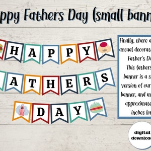 Happy Fathers Day Banner, Decoration, Sign, Bunting. 1st Fathers Day ...