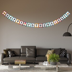 Happy Fathers Day Banner, Decoration, Sign, Bunting. 1st Fathers Day ...