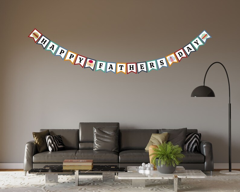 Happy Fathers Day Banner, Decoration, Sign, Bunting. 1st Fathers Day ...