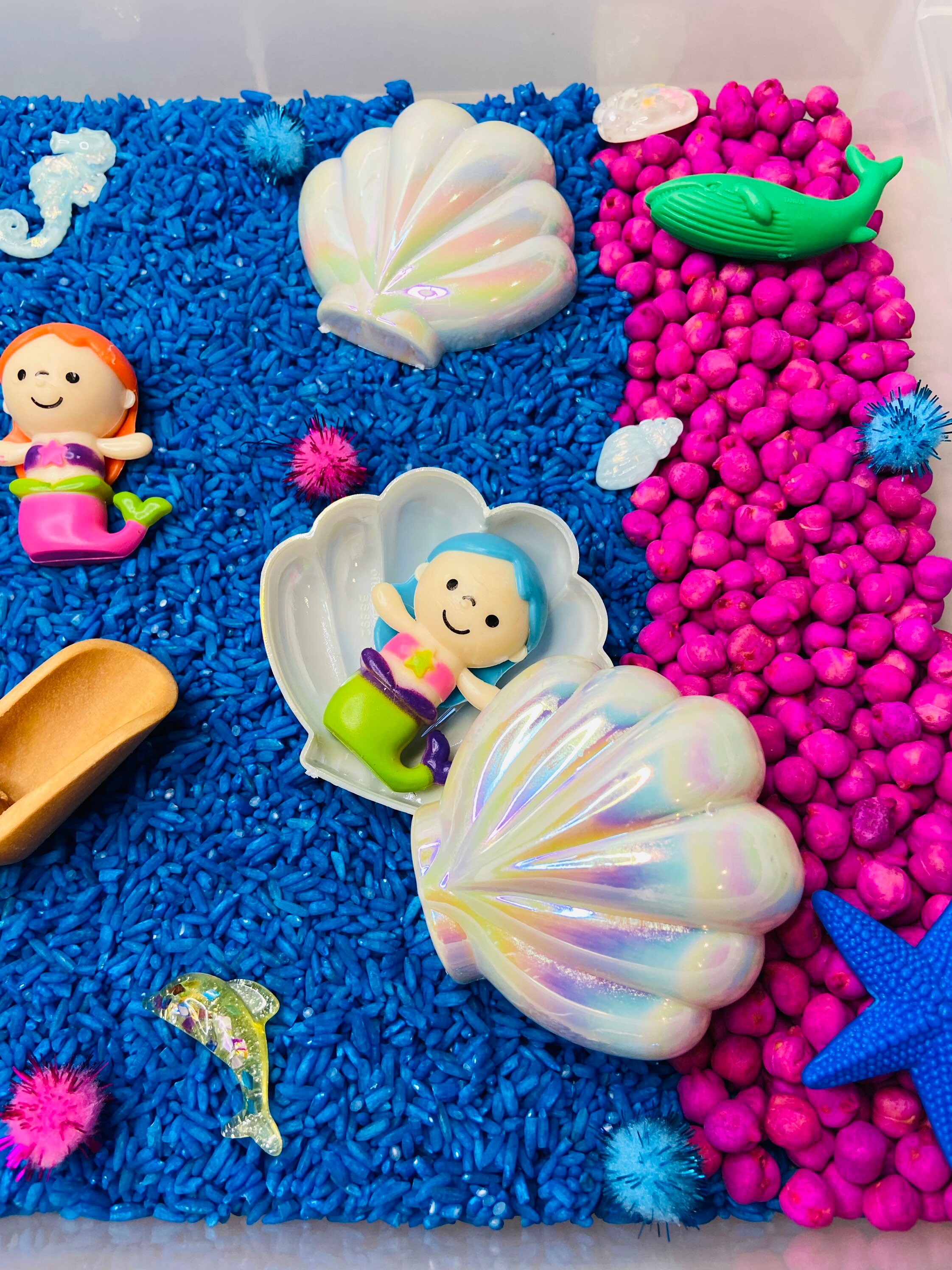 Mermaid Sensory Bin Summer Sensory Kit Ocean Sensory Play | Etsy