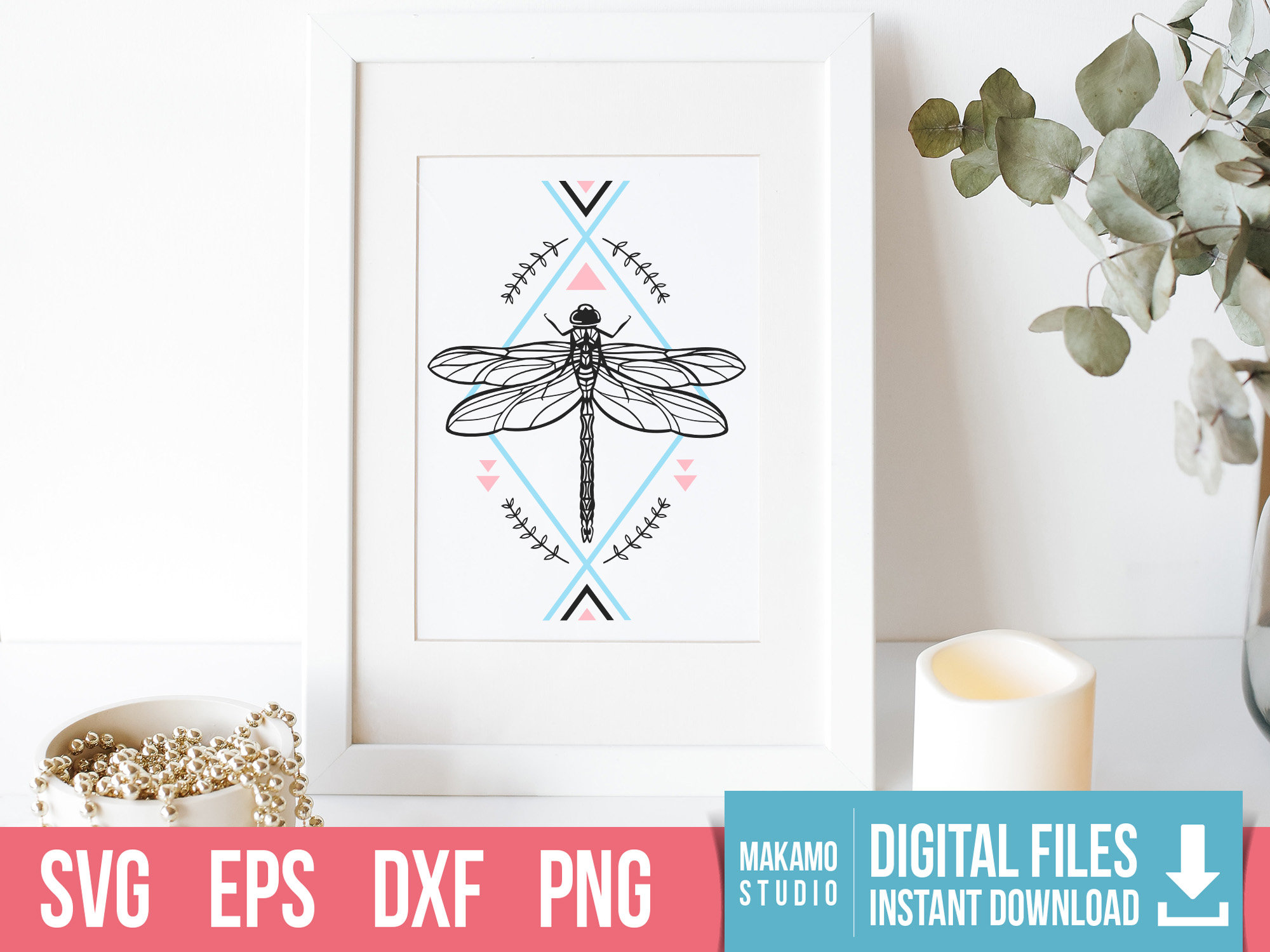 Dragonfly SVG Insect Svg Dragonfly Digital File Dragonfly - Etsy