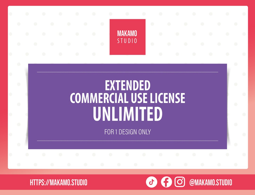 Extended Commercial Use License Unlimited - Etsy
