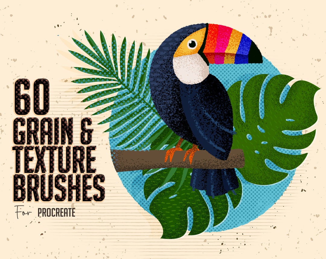 Grain and Texture Procreate Brushes (includes Grunge Liners, Pattern ...