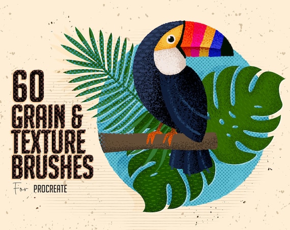 Grain and Texture Procreate Brushes includes Grunge Liners - Etsy