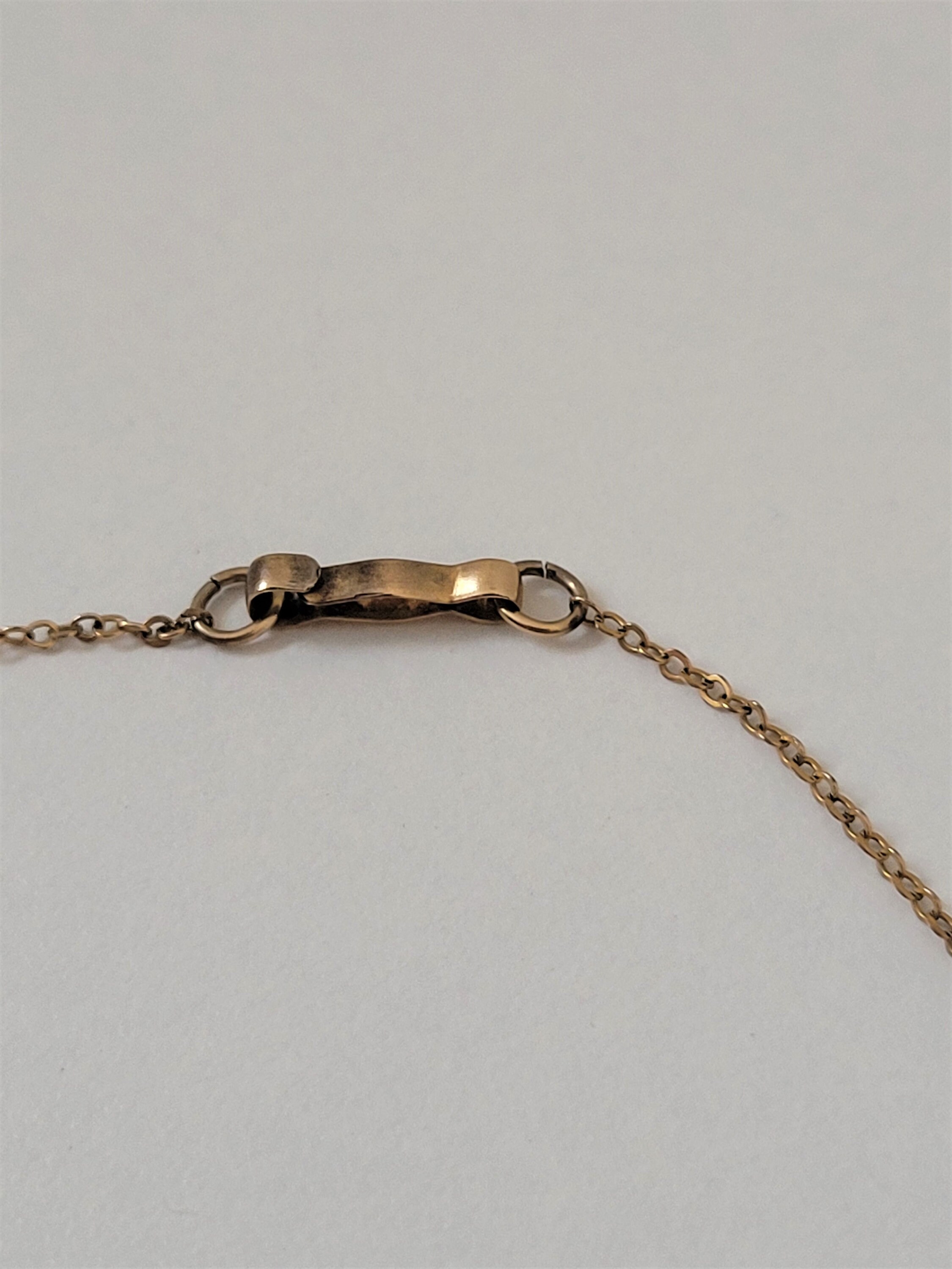 Vintage Dark Gold Cross Necklace on Long Chain - Etsy