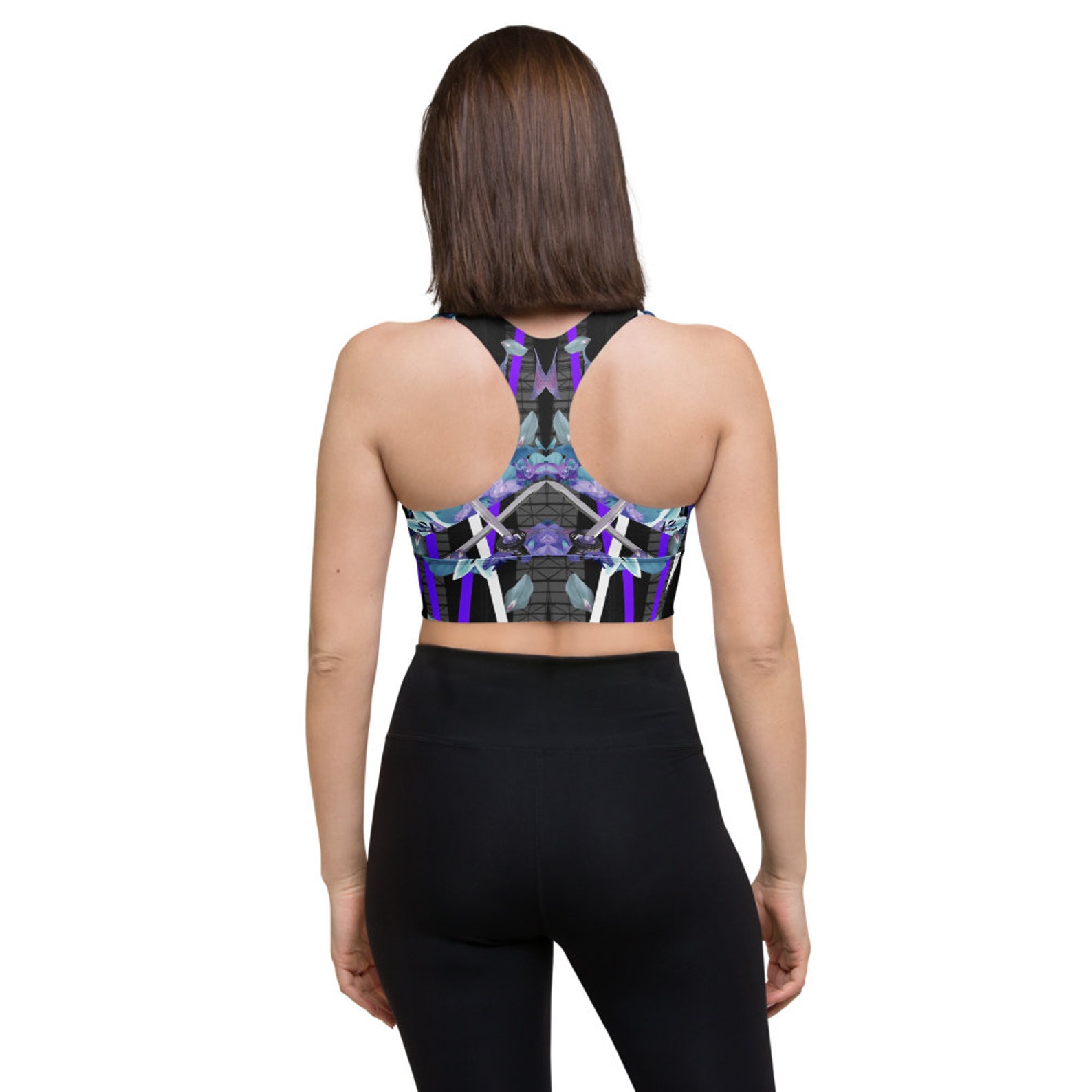 Samurai Sword, Dark longline Sports Bra - Etsy UK