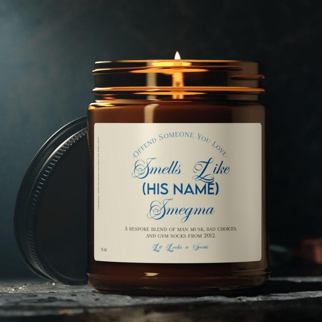 Personalized Smegma Scented Soy Candle | Funny Offensive Gag Gift - Etsy