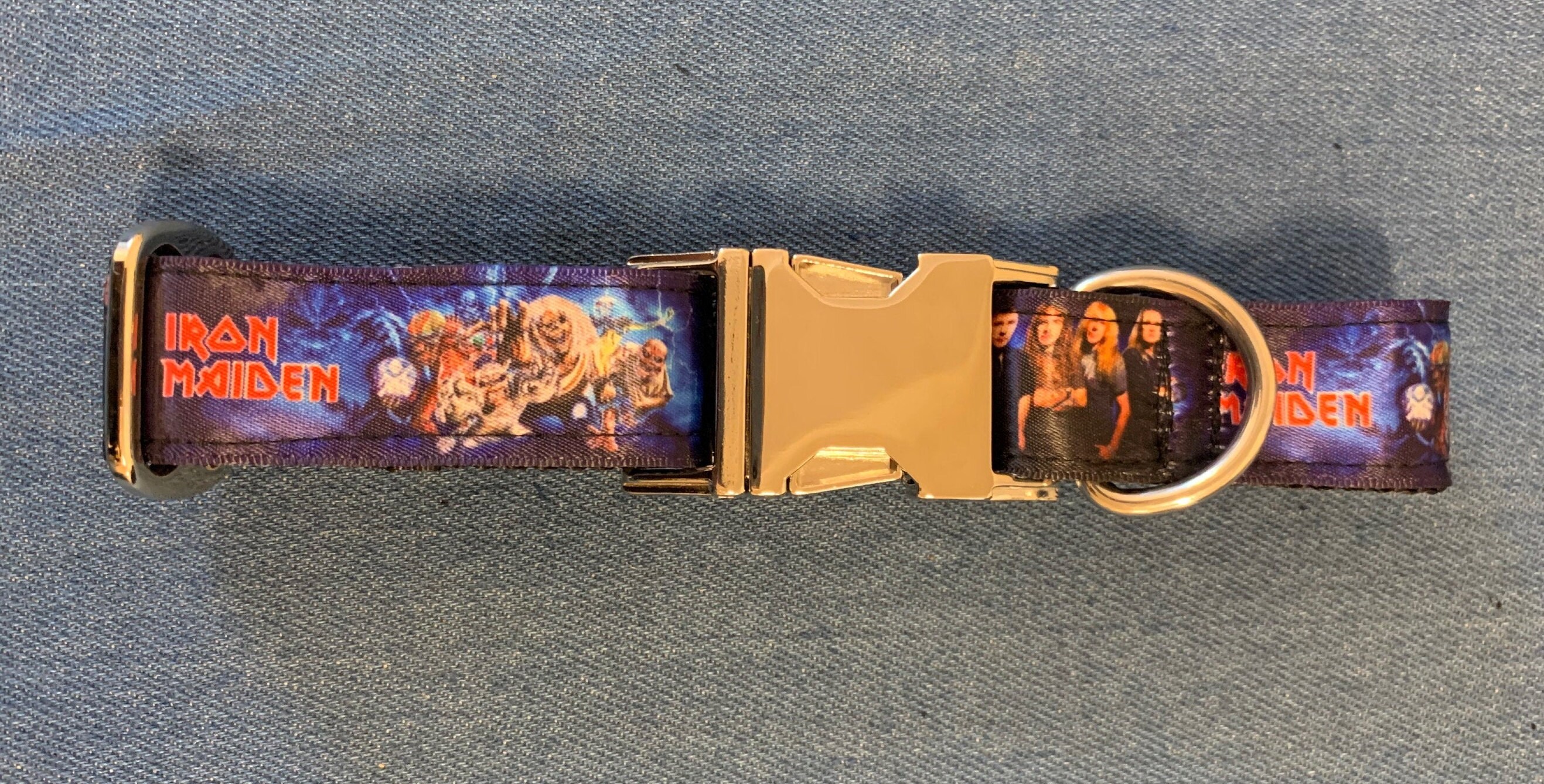 Hand-made Unofficial Iron Maiden Band Dog Collar - Etsy