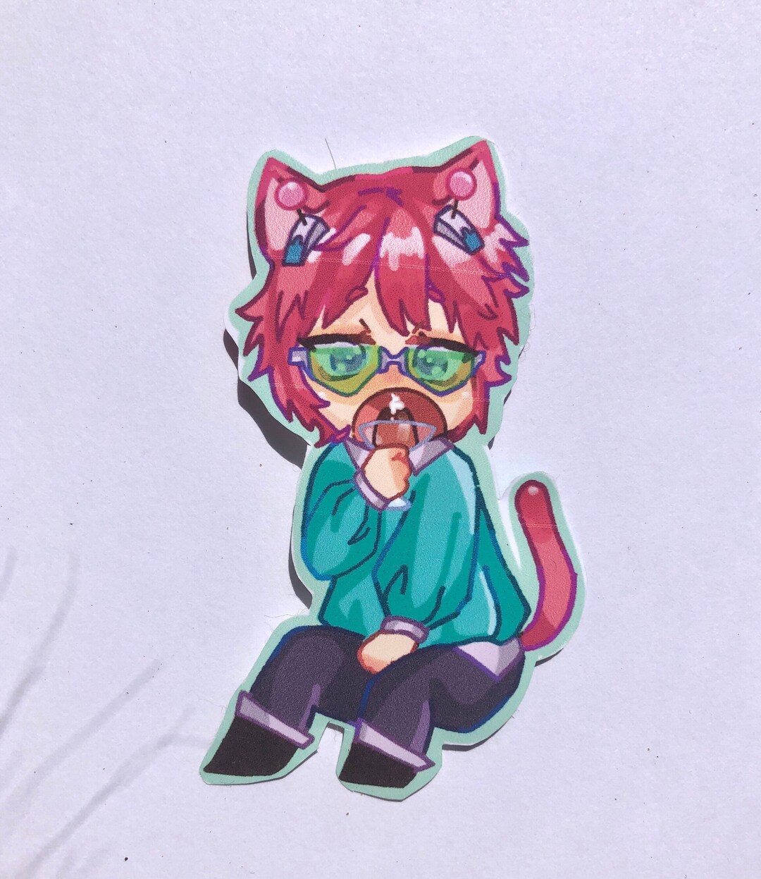 Saiki K Cat Boy Sticker - Etsy