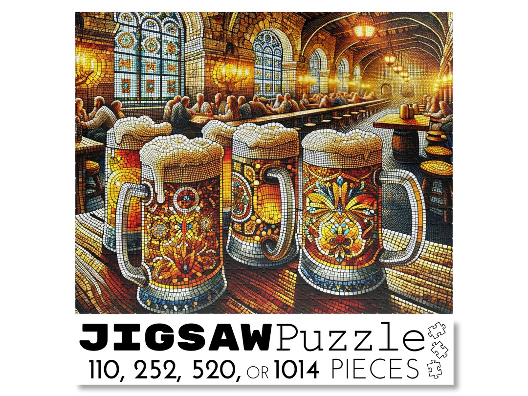Beer Jigsaw Puzzle, Medieval Tavern Jigsaw Puzzle, Mosaic Tile History ...