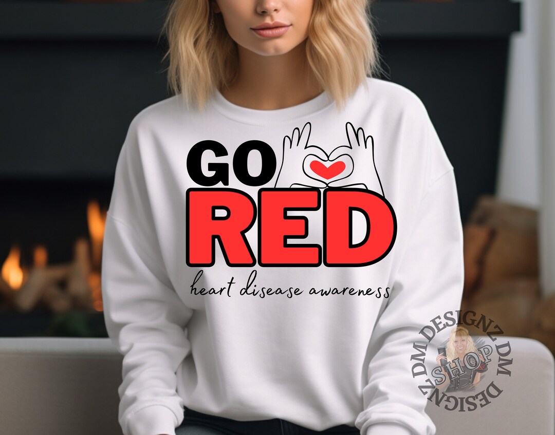 Go Red Heart Disease Awareness Digital Download Png Files - Etsy