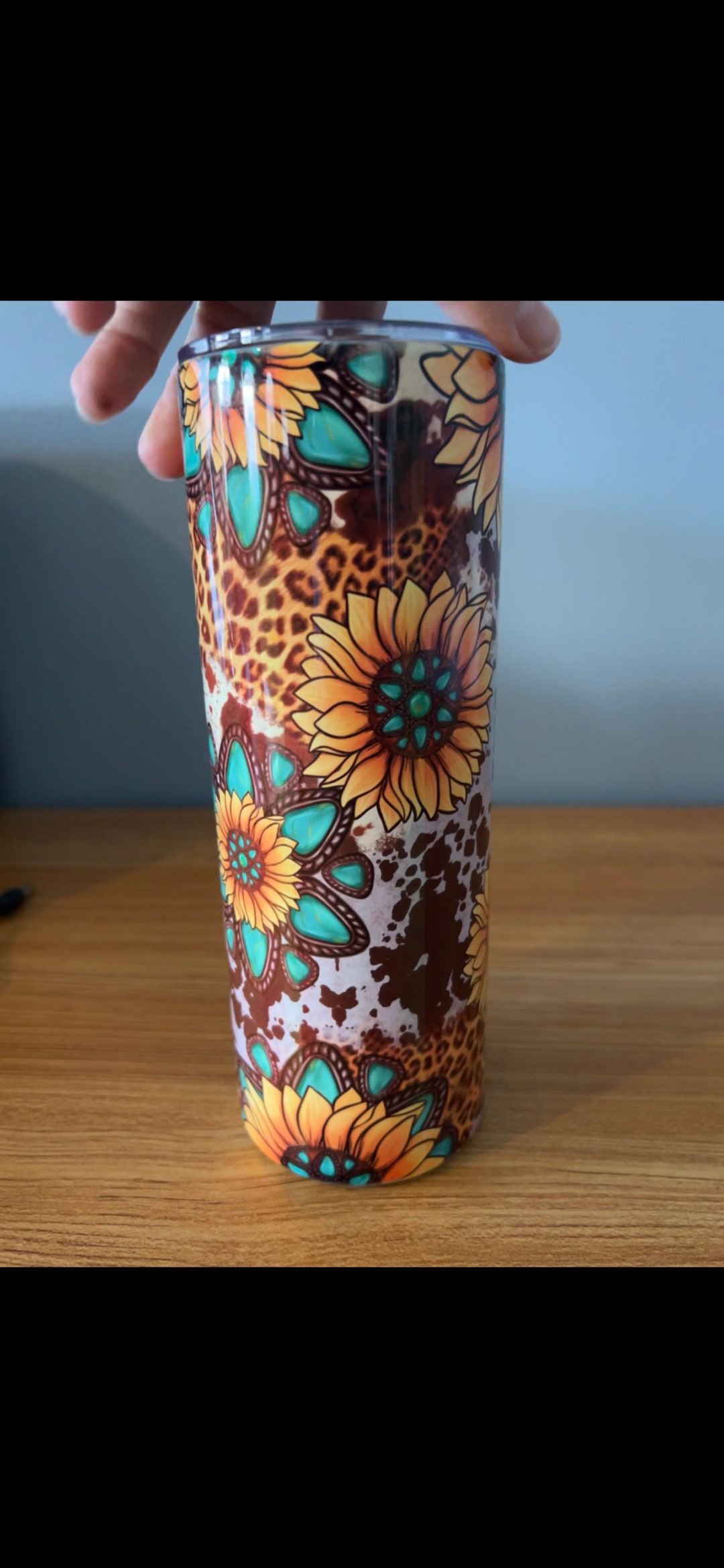 20 Oz Sublimated Cow Print, Sunflower, Leopard Print, and Teal - Etsy