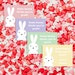 Printable Bunny Valentines Cards Personalized Classroom Valentine's Day ...