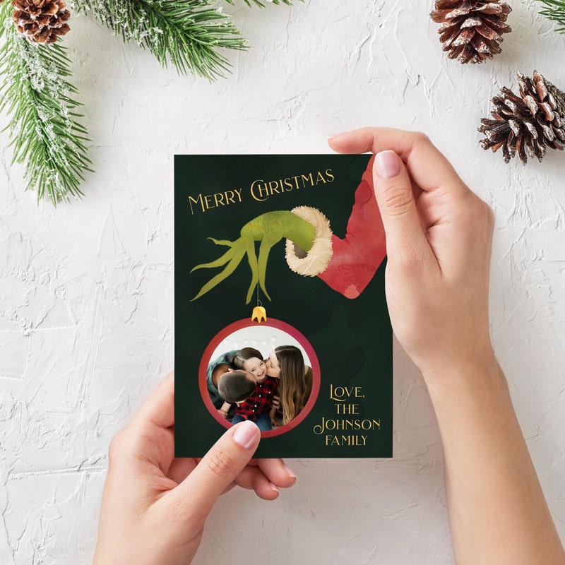 Grinch Christmas Card - Etsy