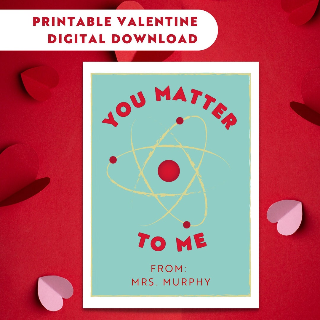 Funny Valentine Printable Science Classroom Valentines for Kids or ...