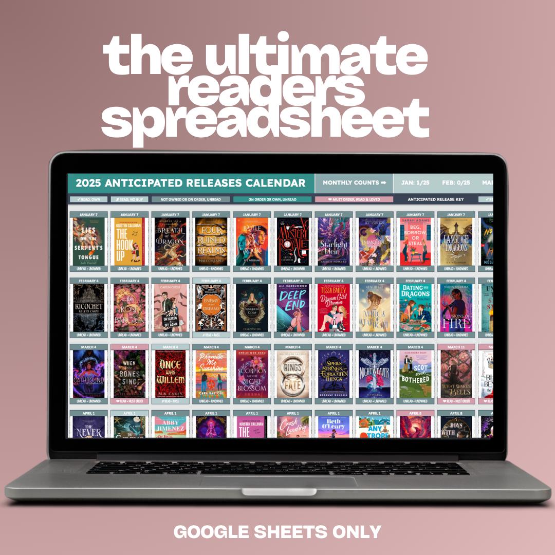 2025 Ultimate Reader's Tracker | Google Sheets ONLY | "watermelon Dark ...