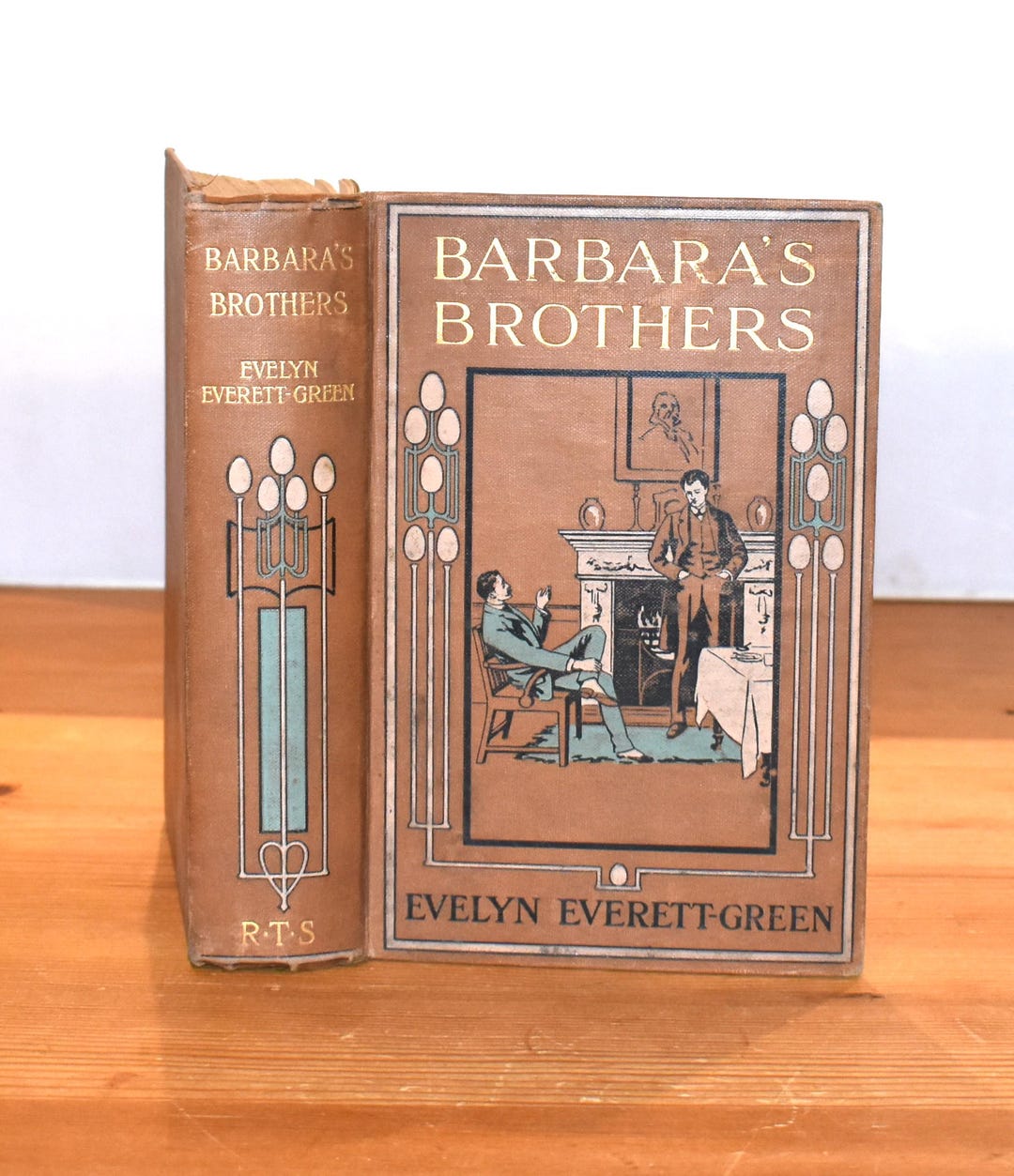 Antique Book. Barbara's Brothers Pictorial Cover & Spine. Illustrated ...