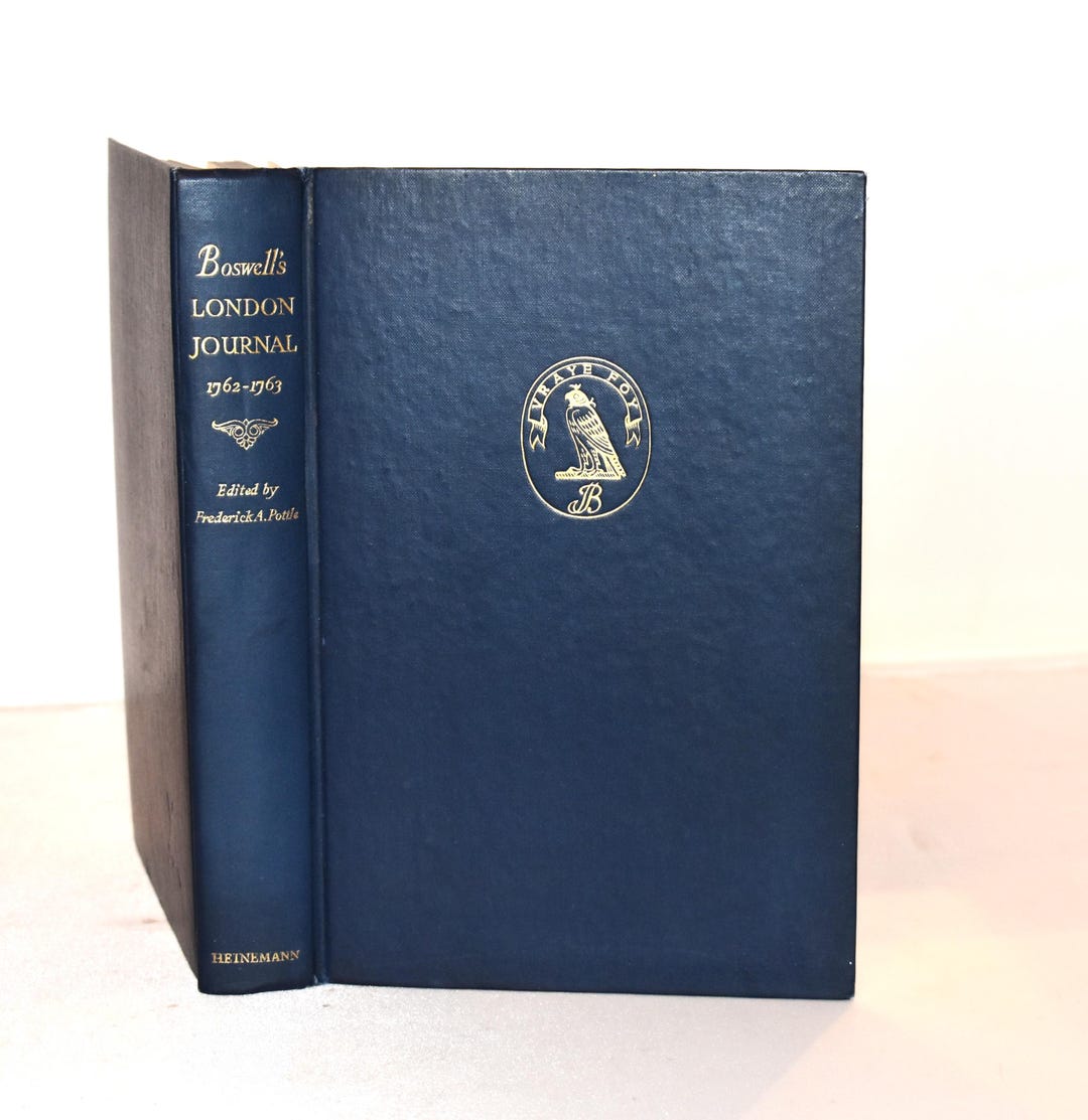 Antique History Book; "boswell's London Journal 1762-1763" (1951 ...