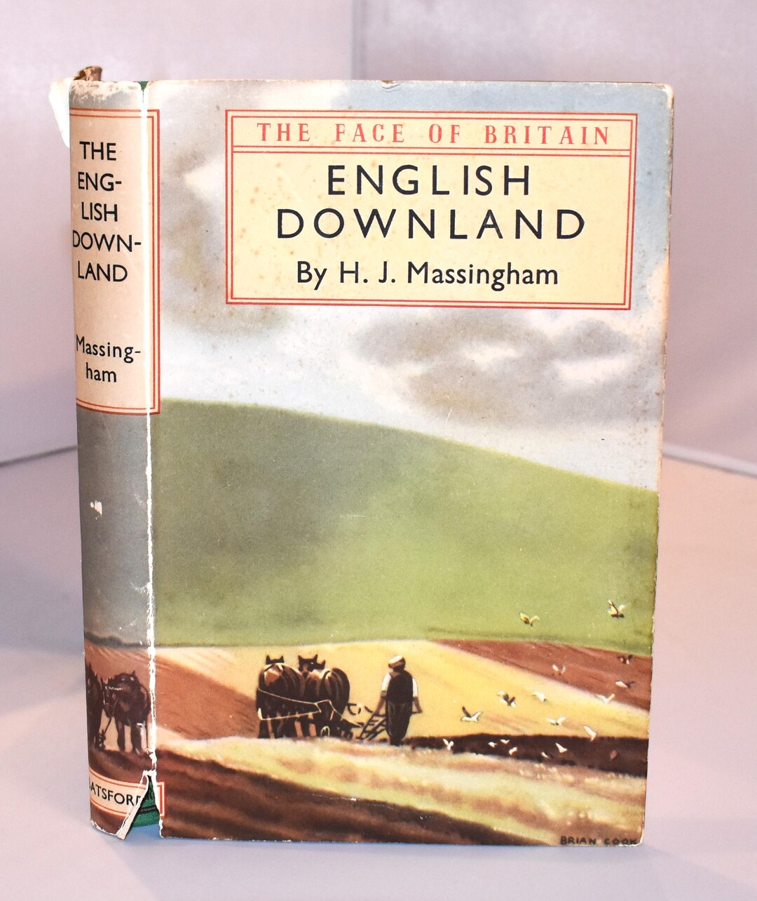 Batsford. English Downland. H.J Massingham 1949 Brian Cook Jacket. the ...