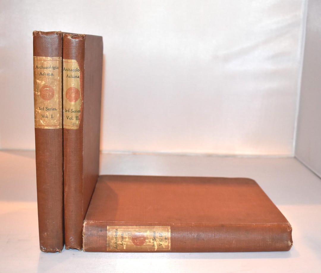 Antique Three Book Stack: Archaeologica Aeliana Vol 1,2,3. Illustrated ...