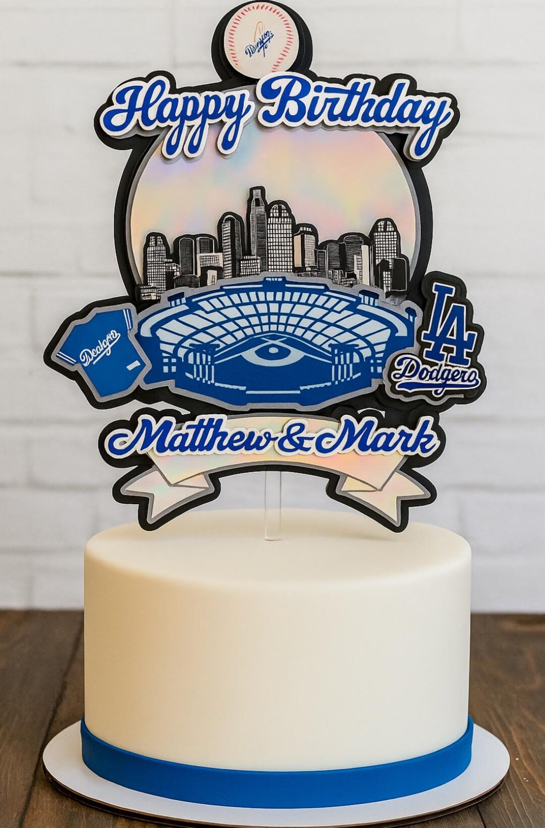 DODGERS Inspired Cake Topper - Etsy